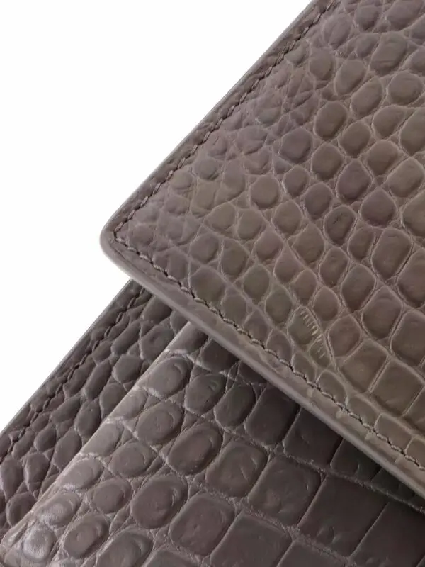 Saint Laurent Sunset Crocodile Embossed Leather Medium Crossbody Bag