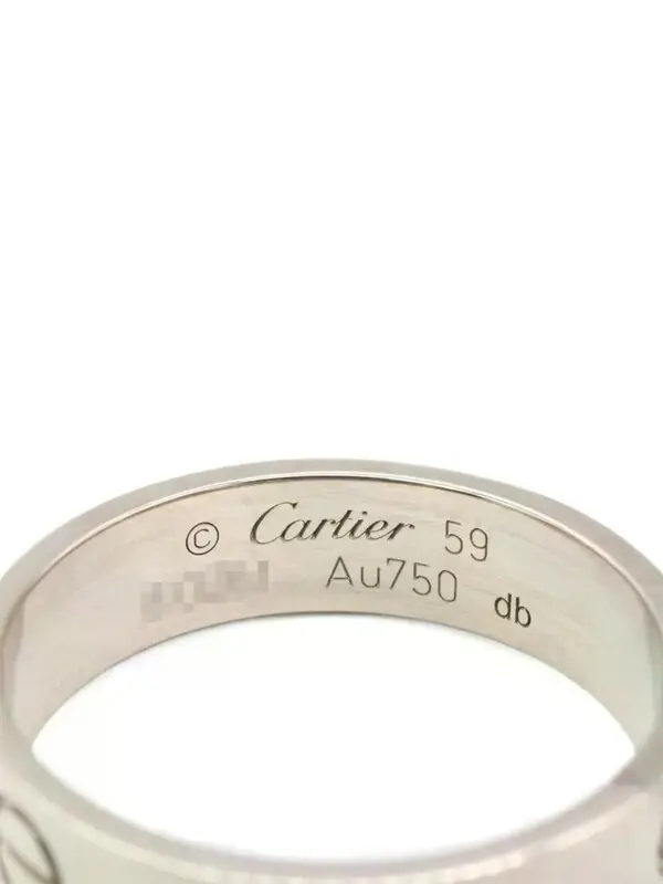 Cartier 18k White Gold Love Motif Ring