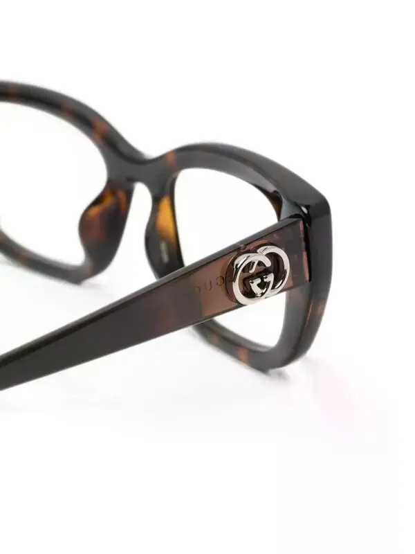 Gucci Interlocking G Cat-eye Glasses - Brown