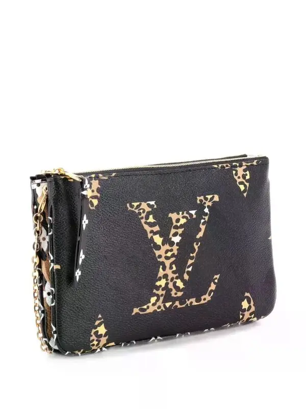 LOUIS VUITTON Limited Edition Jungle Monogram Giant Pochette Clutch Bag - Black