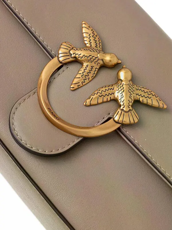 Pinko Love Birds-hardware Leather Crossbody Bag