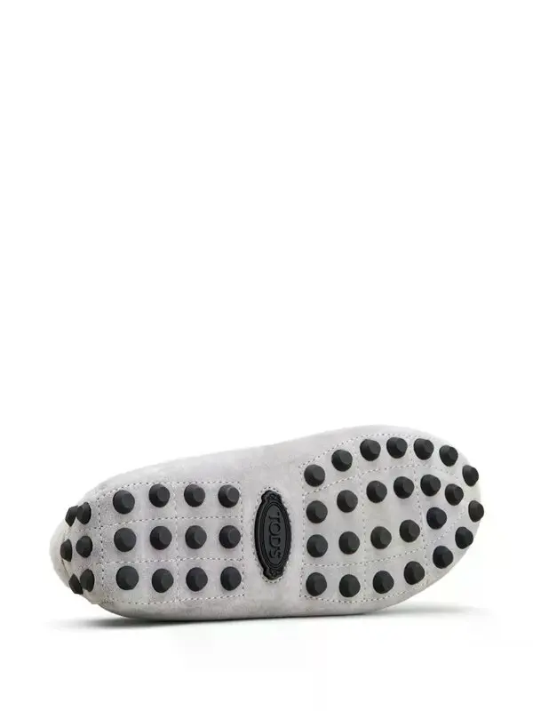 TOD'S Logo-plaque Suede Loafers