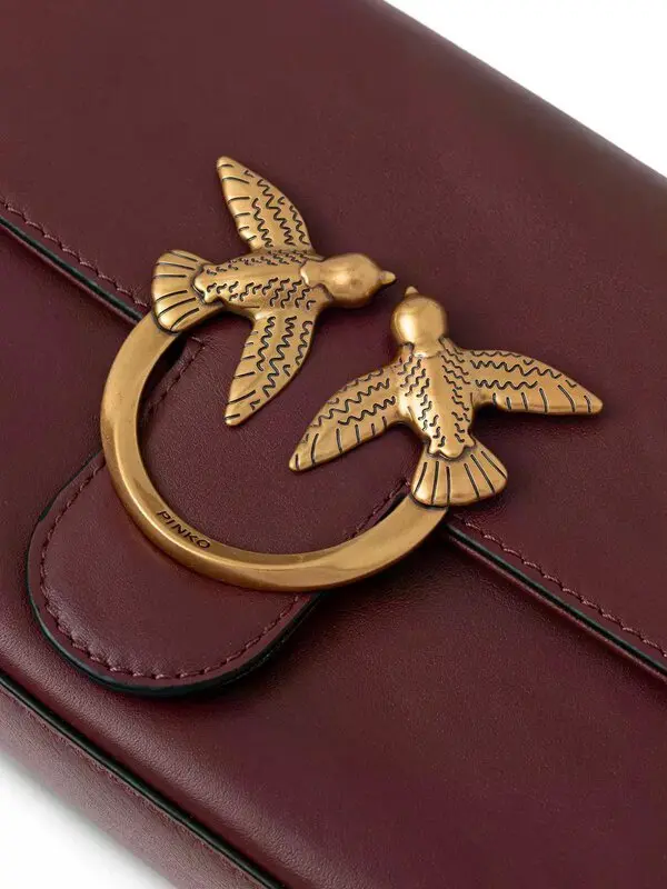 Pinko Love Birds-hardware Leather Crossbody Bag