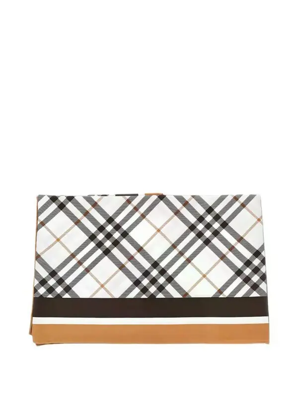 Burberry Check Knight-stamp Silk Scarf