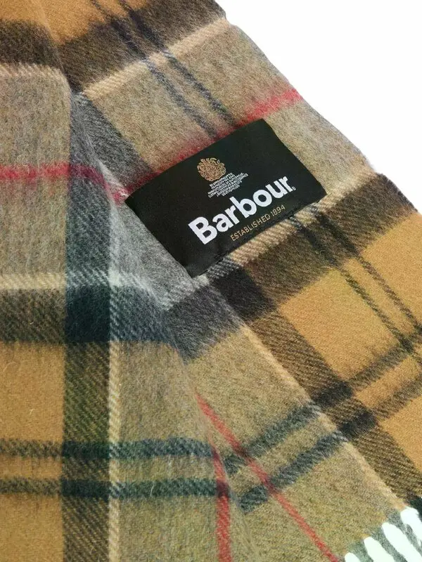 Barbour Tartan-check Fringed Scarf