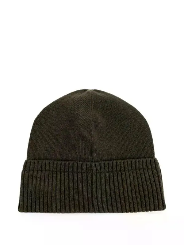 Moncler Logo-patch Ribbed-trim Beanie Hat
