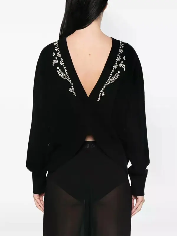 CIRCUS HOTEL Embellished Low-back Sweater