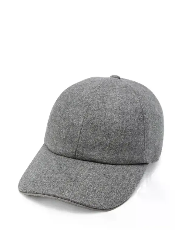 Eleventy Melange-effect Cap - Grey