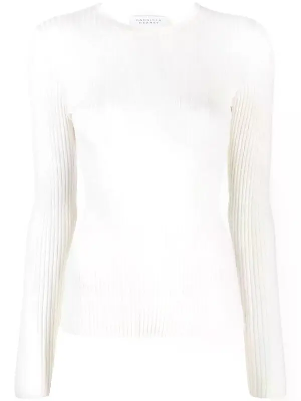 Gabriela Hearst Margret Ribbed Top - Neutrals