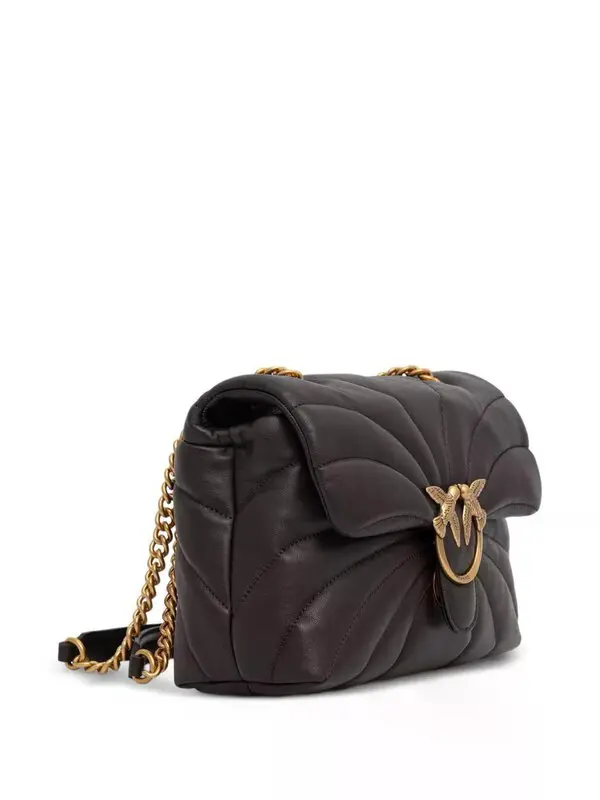 Pinko Large Love Quilted Leather Crossbody Bag
