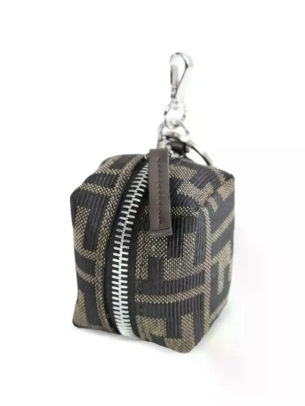 Fendi Ff-jacquard Airpods Case - Brown
