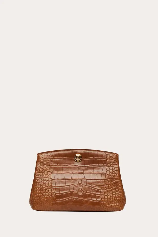 LIFFNER Pushlock Pouch Nougat Croc - Brown