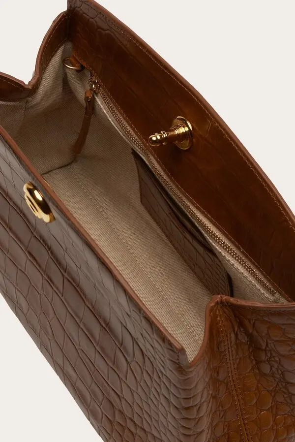 LIFFNER Pushlock Pouch Nougat Croc