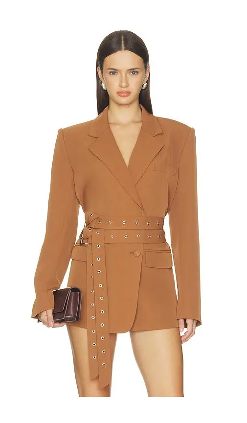 NONCHALANT LABEL Jannette Blazer In . Also - Brown