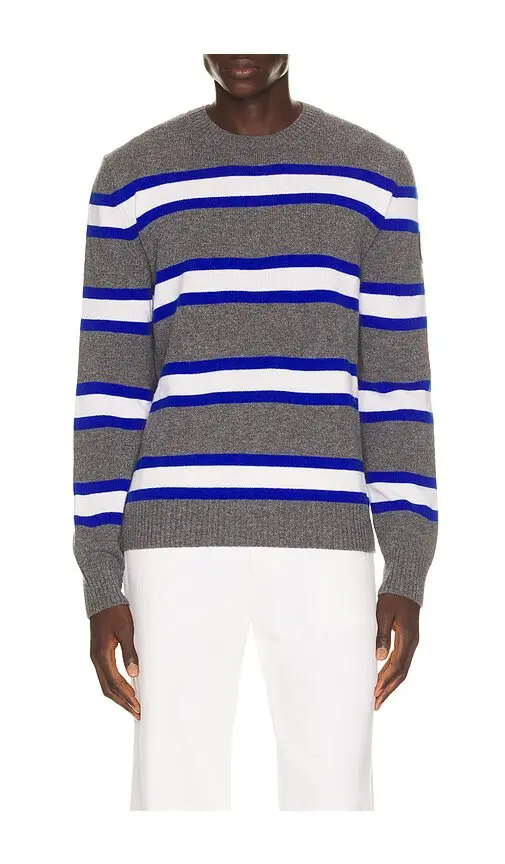 Canada Goose Matawin Crew Knit Sweater In Stone, Marine Cobalt, & Pierre Bleu Cobalt Marin In . Also - Multi