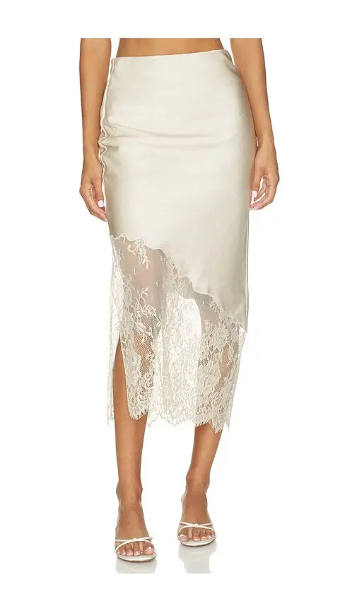Smythe Lingerie Slip Skirt In . Also - Ivory