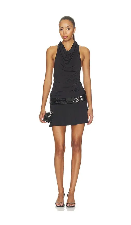 Superdown Penelopy Halter Mini Dress In . Also - Black