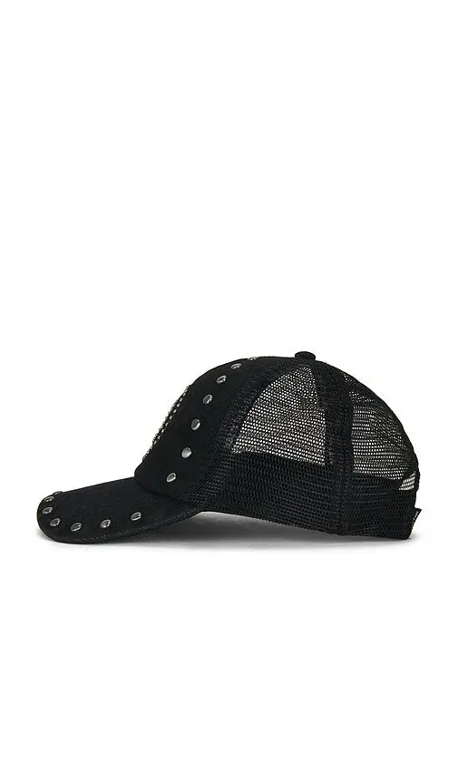 HAPPY CAPS Studded Smiley Meshback Hat