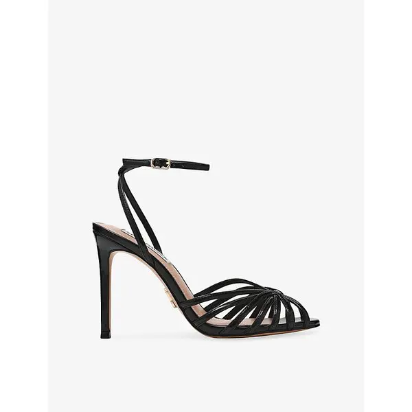 Steve Madden Mizuna Faux-leather Heeled Sandals - Black