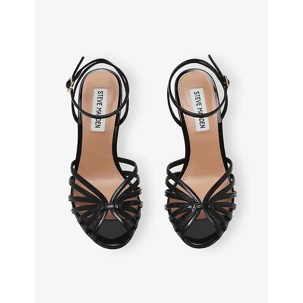 Steve Madden Mizuna Faux-leather Heeled Sandals - Black