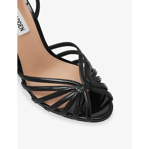 Steve Madden Mizuna Faux-leather Heeled Sandals - Black