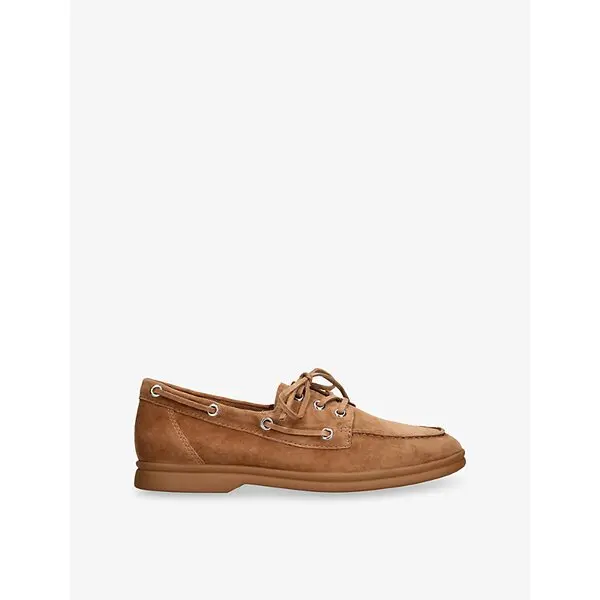 Steve Madden Ports Suede Boat Shoes - Brown