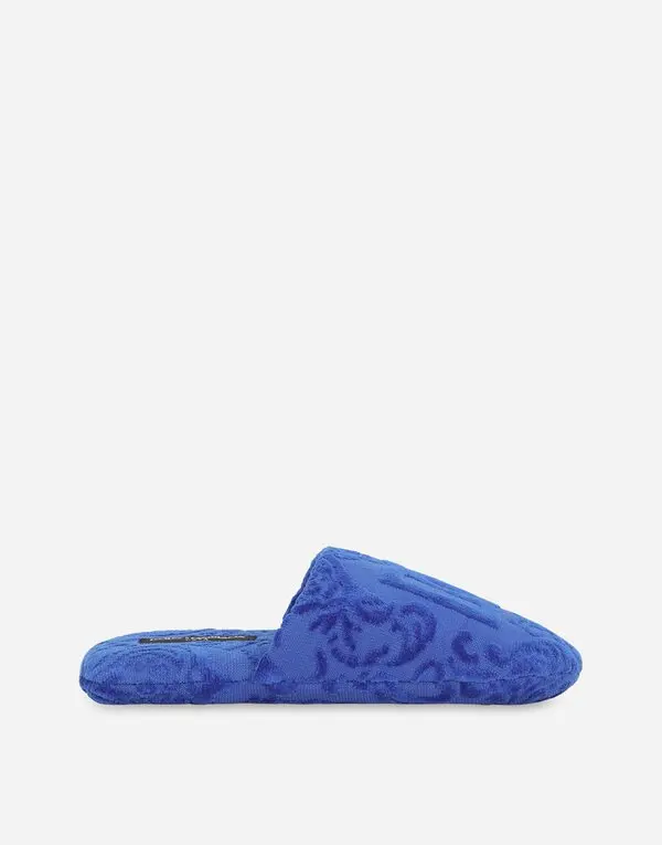 Dolce & Gabbana Jacquard Cotton Terry Slippers Cotton Slippers - Multicolor