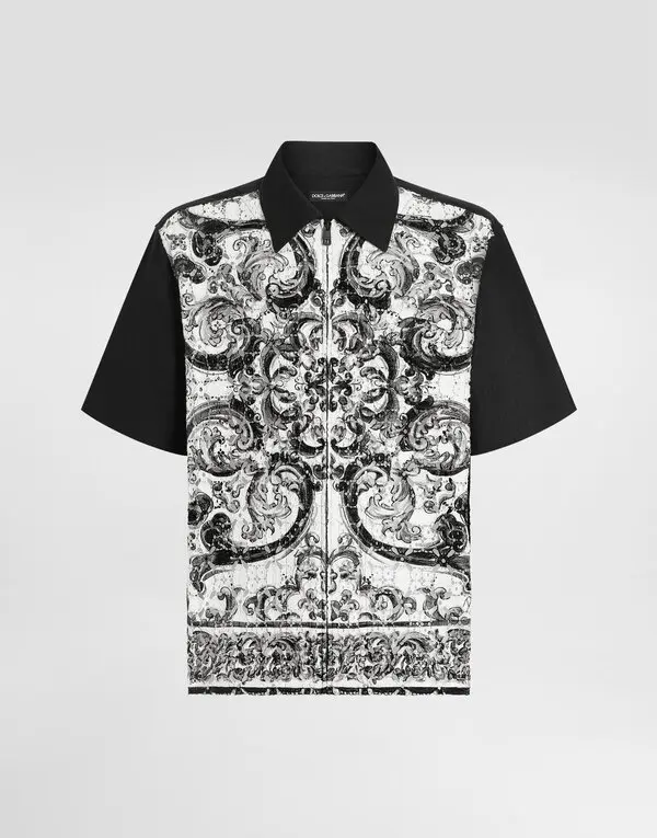 Dolce & Gabbana Majolica-print Hawaii Crochet Lace Shirt Shirts - Multicolor