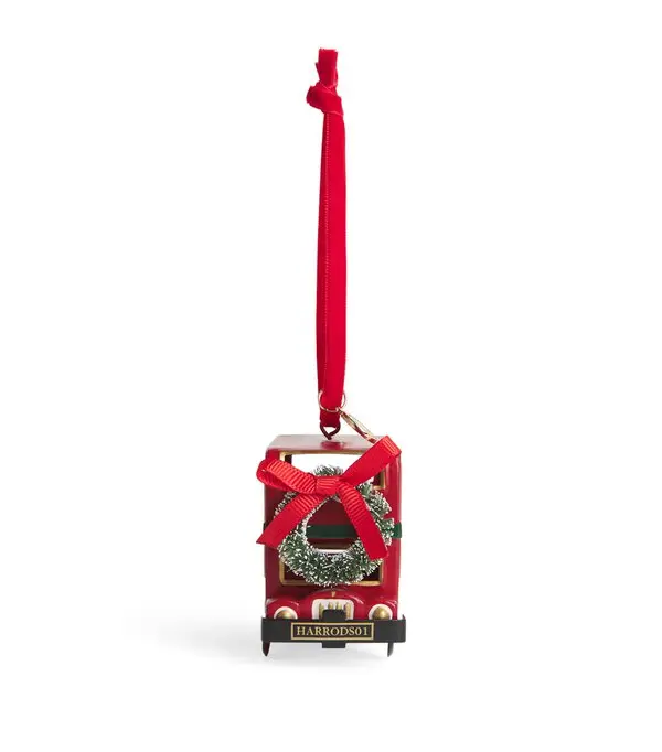 Harrods Bus Tree Decoration - Red