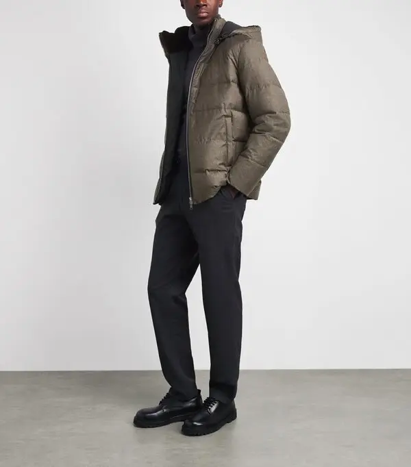 YVES SALOMON Down Wool-silk Hooded Parka