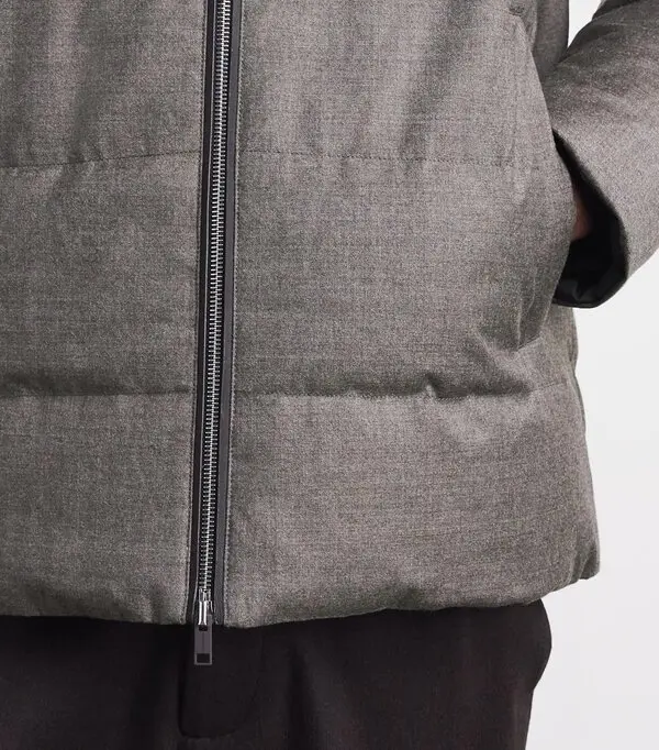 YVES SALOMON Down Wool-silk Hooded Parka