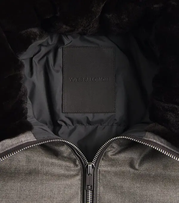 YVES SALOMON Down Wool-silk Hooded Parka
