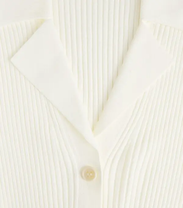 Theory Ribbed Polo Cardigan