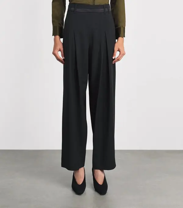 ME+EM Wool-blend Exaggerated Taper Tux Trousers