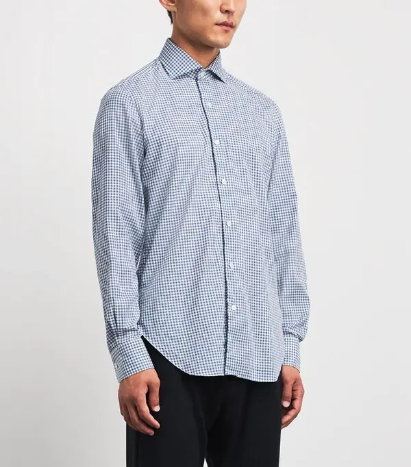 BARBA NAPOLI Cotton Washed Check Shirt