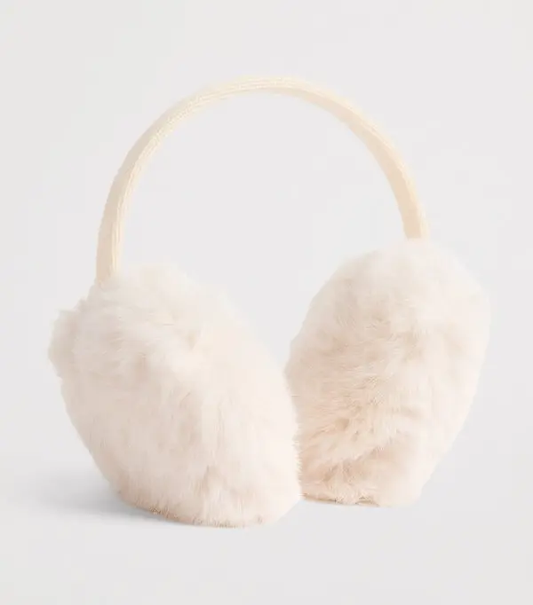 YVES SALOMON Rabbit Fur Knitted Earmuffs