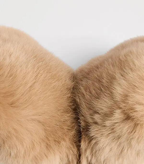 YVES SALOMON Rabbit Fur Knitted Earmuffs