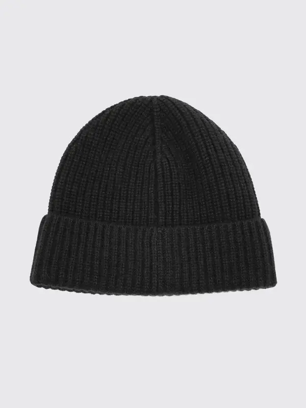 Dolce & Gabbana Ribbed Beanie With Logo Patch - Black
