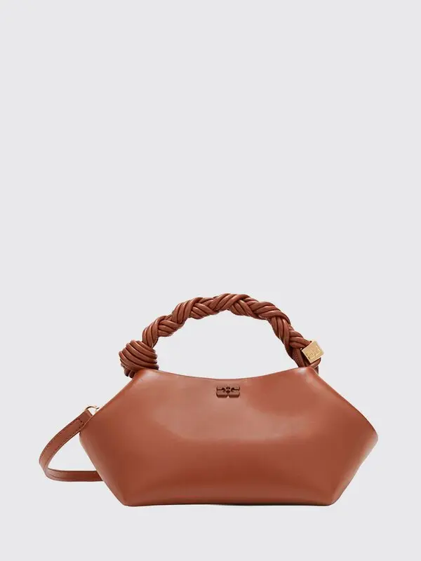 GANNI Twisted Handle Handbag - Leather