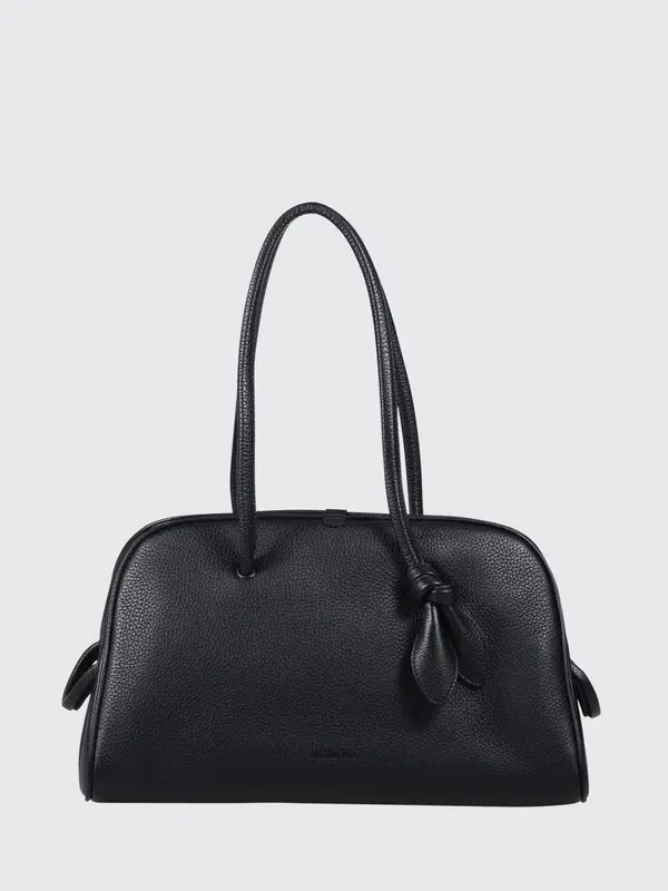 Jacquemus Le Turismo Grained Leather Shoulder Bag With Embossed Logo - Black
