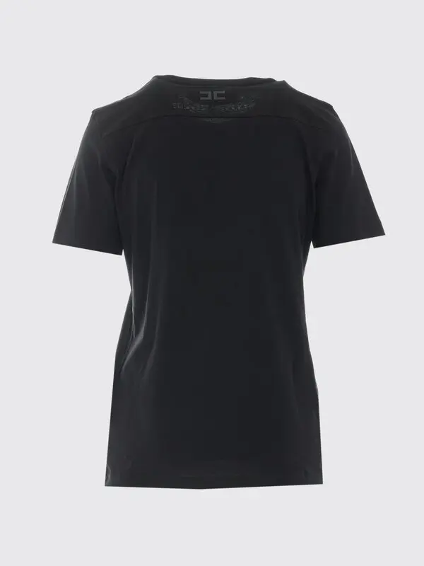 Elisabetta Franchi Slim Fit Cotton T-shirt With A Contrasting Graphic Print