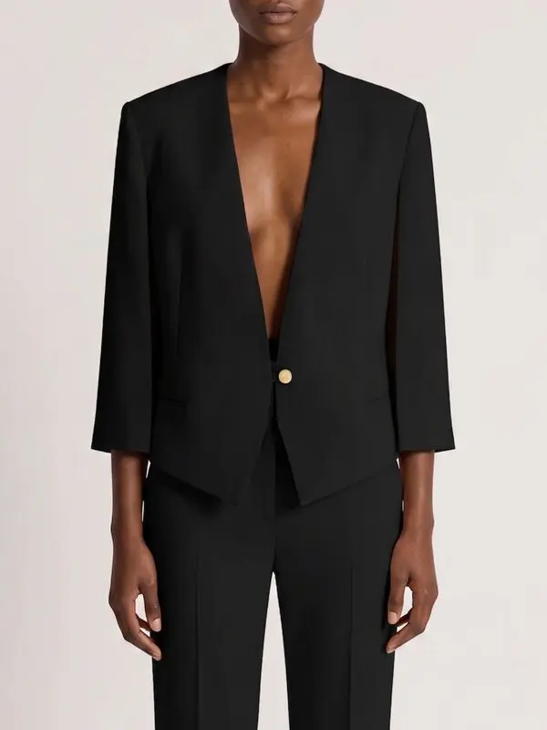Alberta Ferretti Blazer With Single Button Closure - Black
