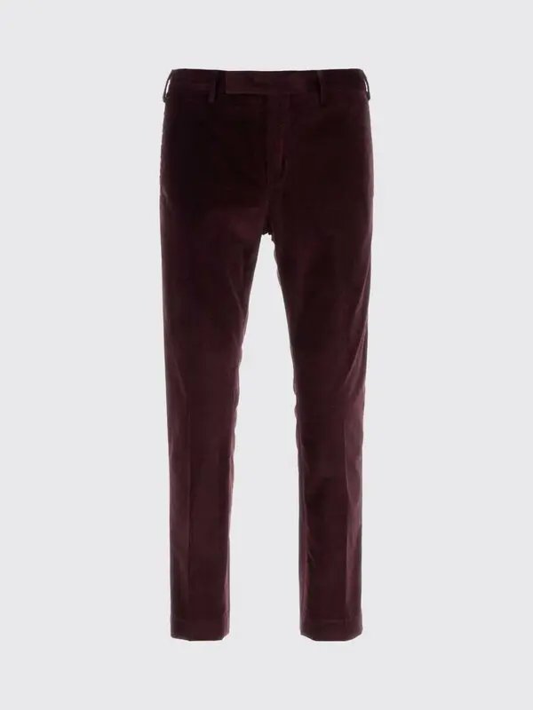 PT TORINO Slim Fit Corduroy Cotton Chino Trousers - Plum
