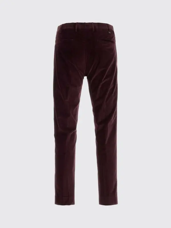 PT TORINO Slim Fit Corduroy Cotton Chino Trousers - Plum