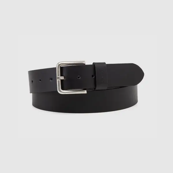 LEVI'S Square Buckle Leather Belt - Black