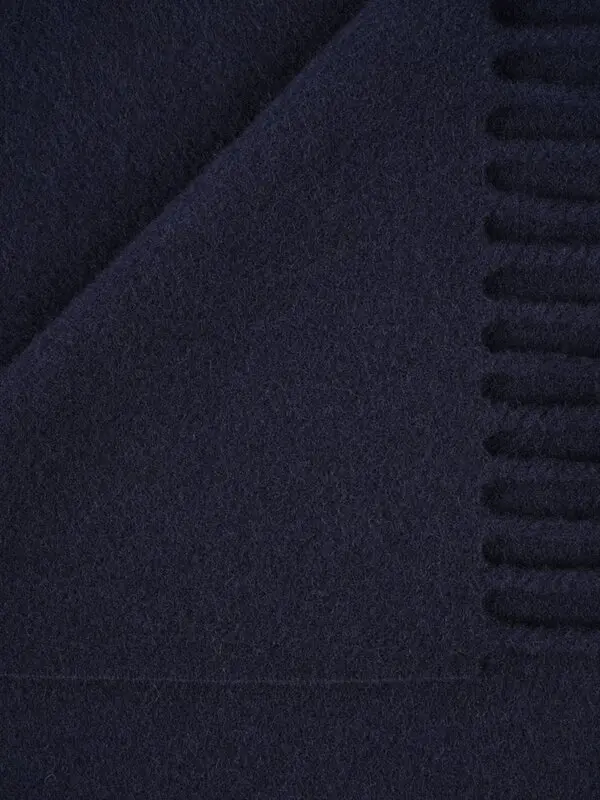 VIVIENNE WESTWOOD Wool Scarf With Contrast Logo And Fringes