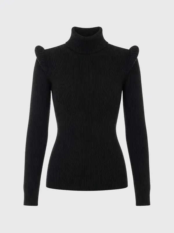 Elisabetta Franchi Slim Fit Turtleneck Sweater With Pagoda Shoulders