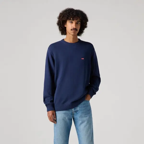 LEVI'S Classic Housemark Crewneck Sweatshirt - Blue