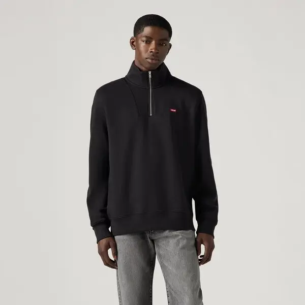 LEVI'S Housemark Quarter Zip Pullover - Black