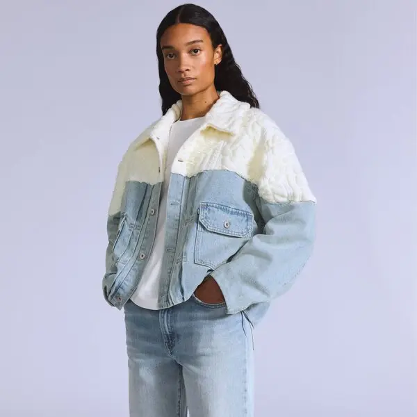 LEVI'S Tab Aran Trucker Jacket - Blue